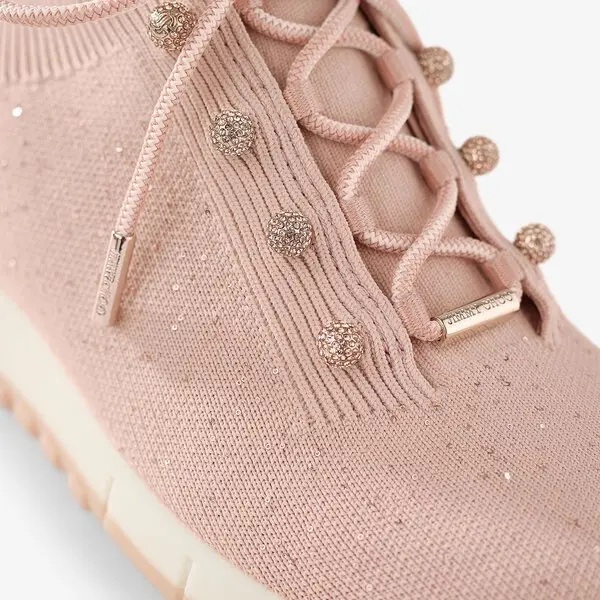 JIMMY CHOO Veles Sequin Knit Trainers - Macaron