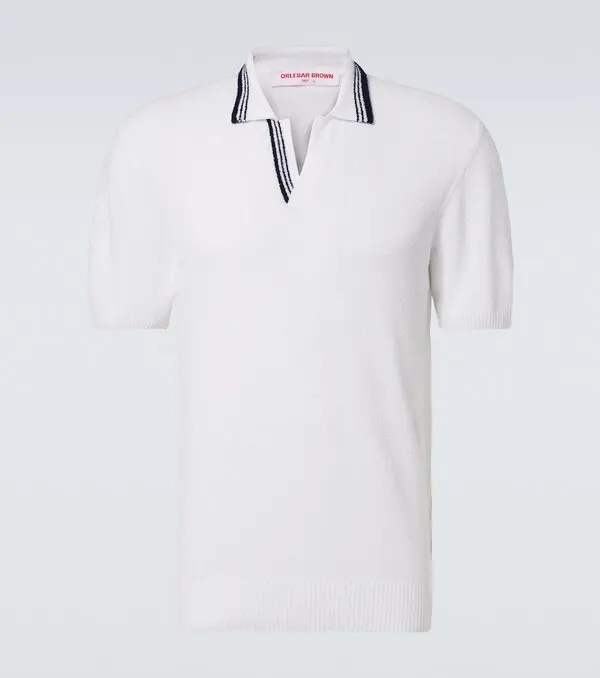 Orlebar Brown Horton Cotton-blend Bouclé Polo Shirt - White