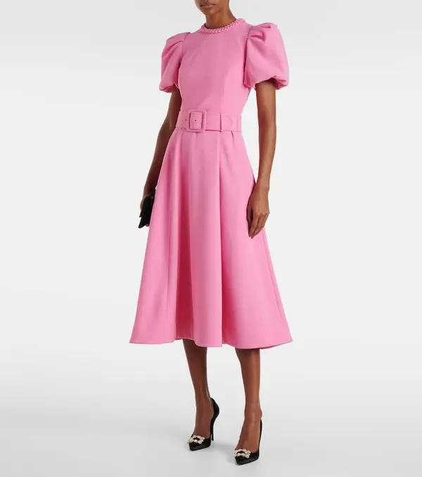 Rebecca Vallance Rosita Puff-sleeve Midi Dress