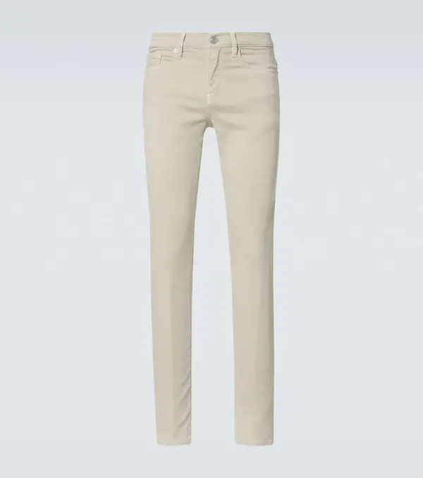 FRAME High-rise Slim Jeans - Beige