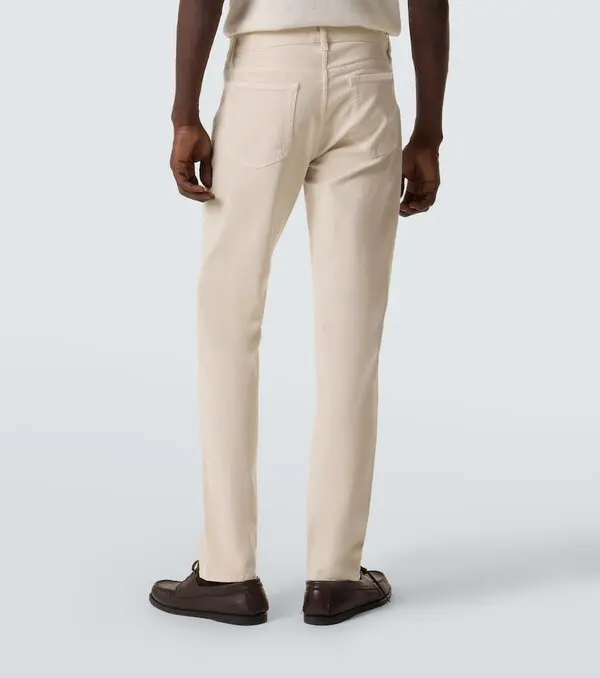 FRAME High-rise Slim Jeans - Beige