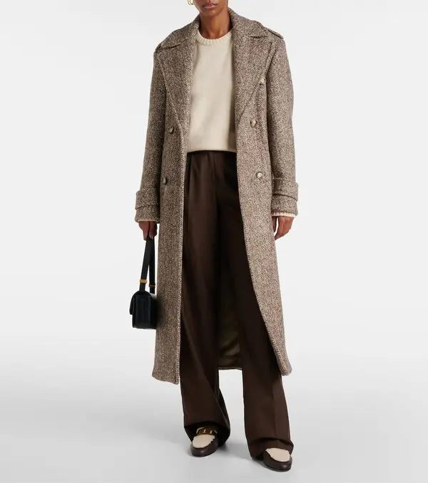 TOD'S Catena Shearling And Leather Mules - Brown