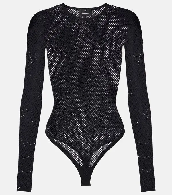 Wardrobe.NYC X Rhw Web Wool-blend Bodysuit - Black