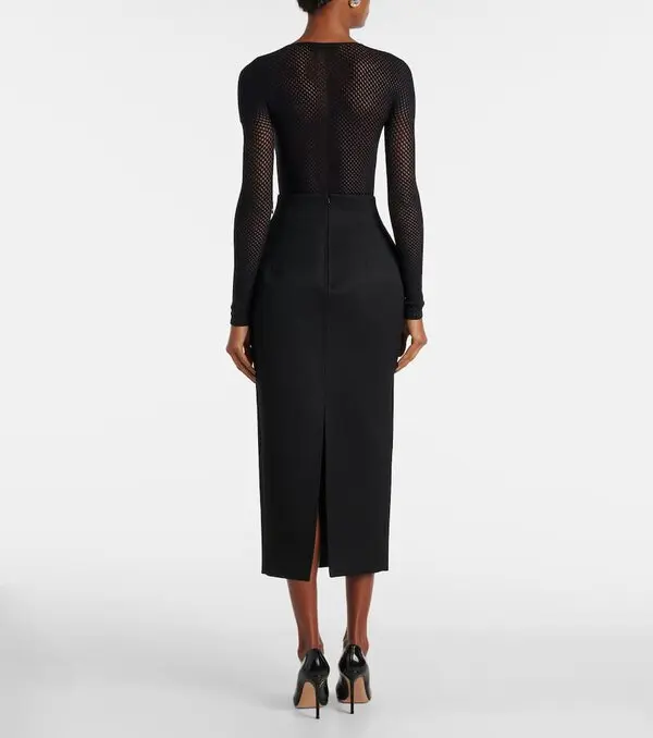 Wardrobe.NYC X Rhw Web Wool-blend Bodysuit - Black