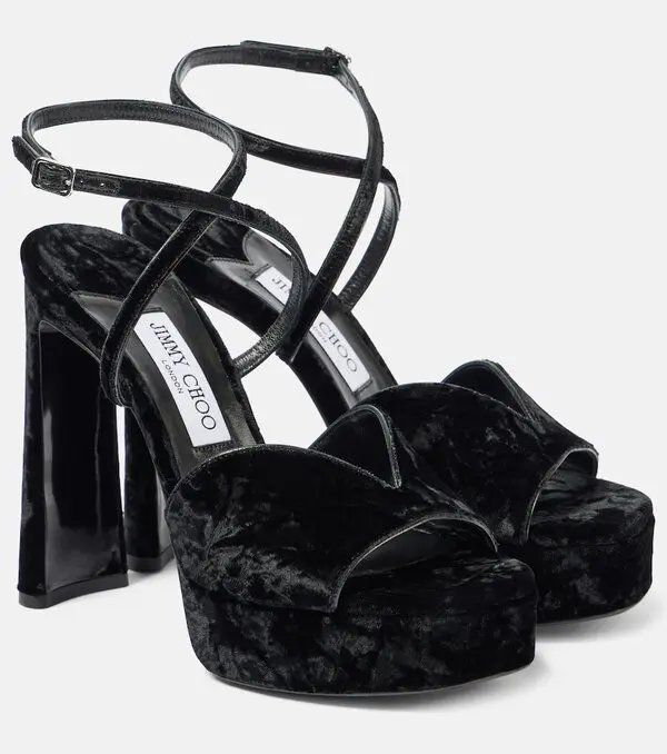 JIMMY CHOO Platform Sandals - Black