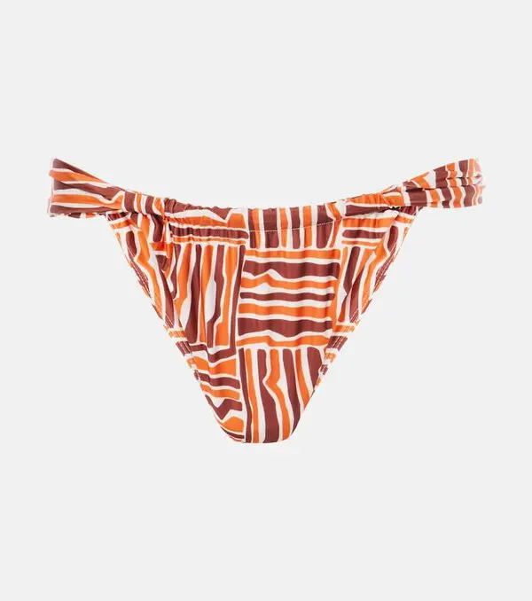 Faithfull The Brand Andez Printed Bikini Bottom - Brown
