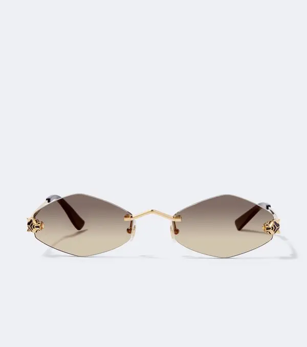 Cartier Panthère De Oval Sunglasses - Gold