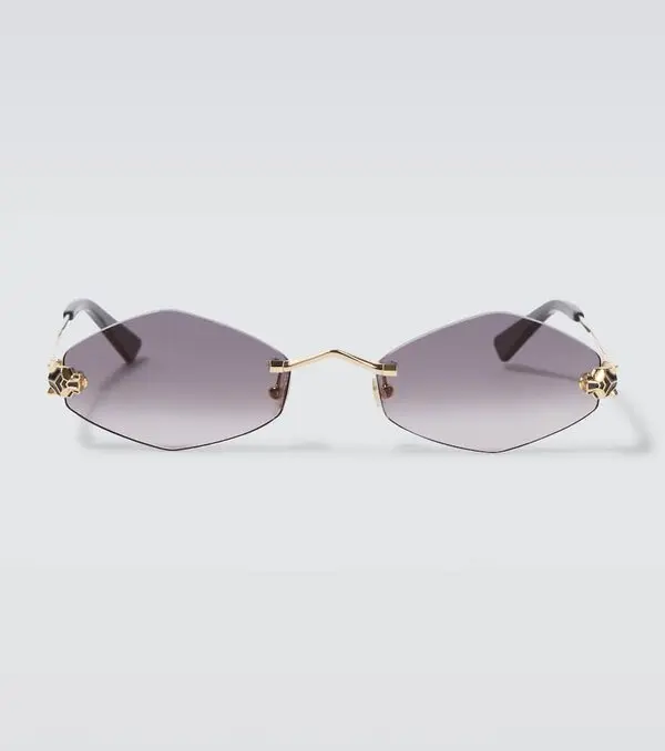 CARTIER Panthère De Oval Sunglasses - Grey