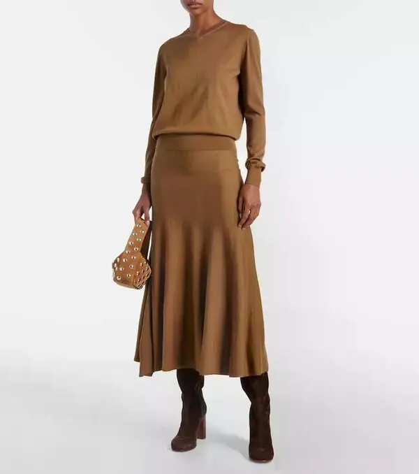 Khaite Senta Wool Sweater - Brown