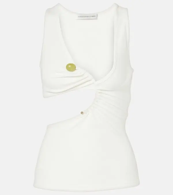 Christopher Esber Arc Stone Ribbed-knit Tank Top