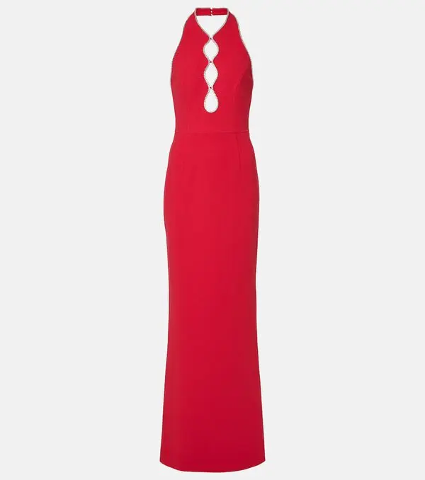 Rebecca Vallance Akari Embellished Gown - Red