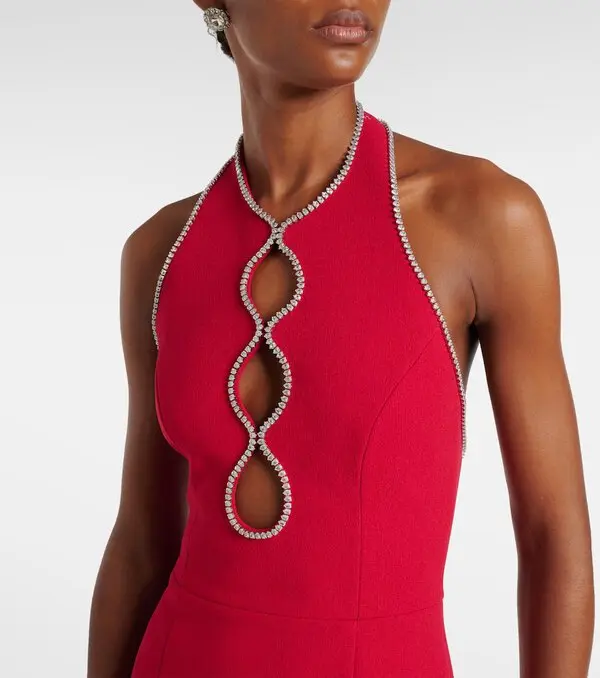 Rebecca Vallance Akari Embellished Gown - Red