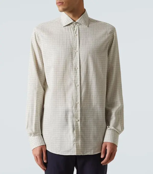 Ralph Lauren Purple Label Checked Cotton Shirt