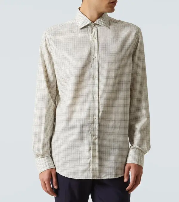Ralph Lauren Purple Label Checked Cotton Shirt