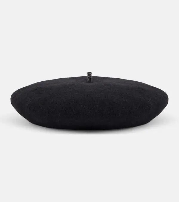 Brunello Cucinelli Wool Beret - Black