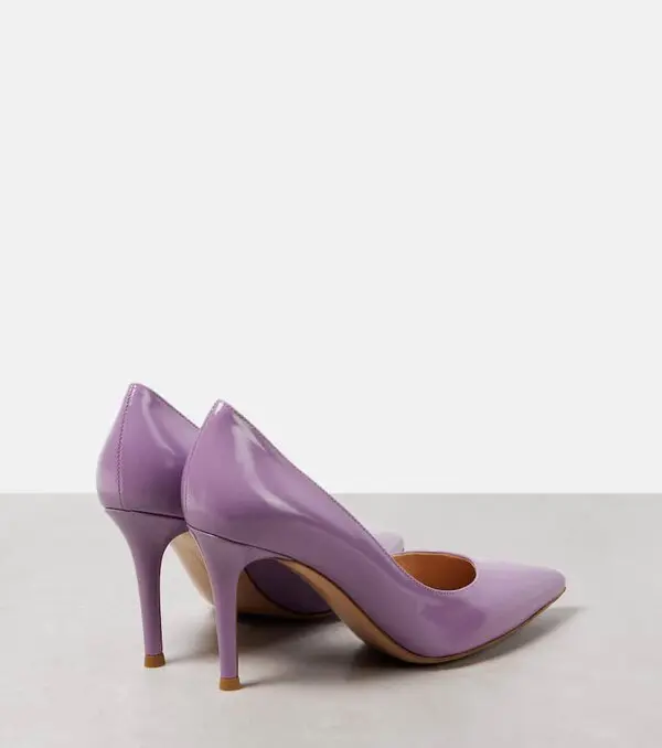 GIANVITO ROSSI Patent Leather Pumps - Purple