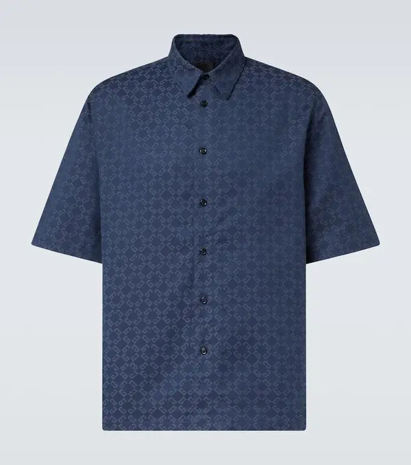 Givenchy Monogram 72 Jacquard Denim Shirt - Blue