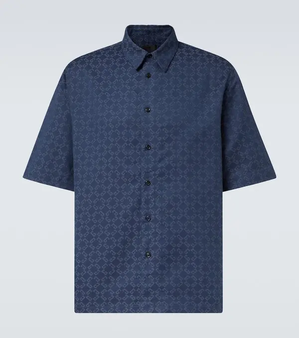 Givenchy Monogram 72 Jacquard Denim Shirt - Blue