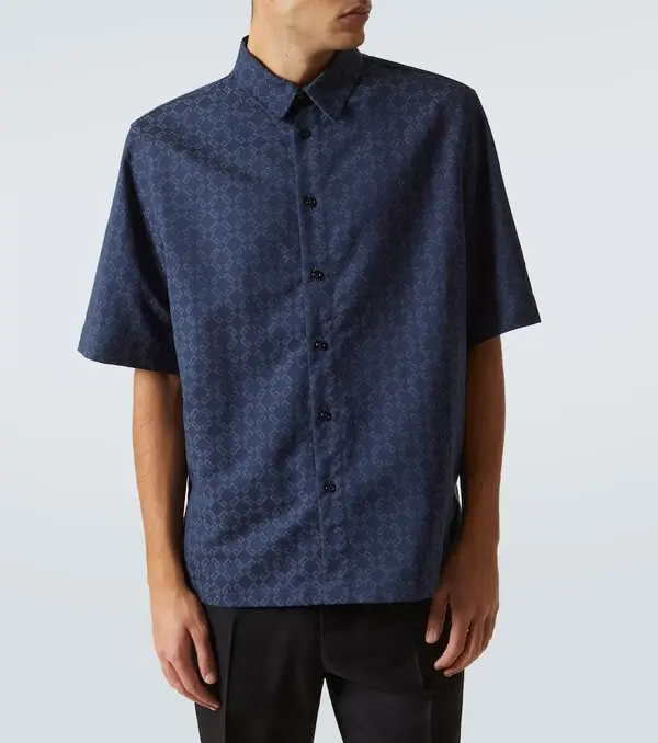 Givenchy Monogram 72 Jacquard Denim Shirt - Blue