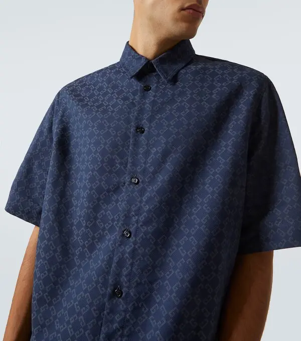 Givenchy Monogram 72 Jacquard Denim Shirt - Blue