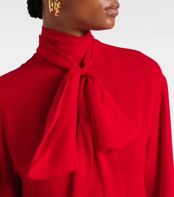 Valentino Garavani Wool And Silk Georgette Shirt