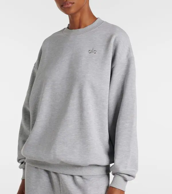 Alo Yoga Accolade French Terry Sweatshirt - Grey | Editorialist
