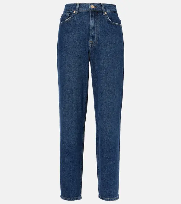 7 For All Mankind High-rise Cropped Straight Jeans