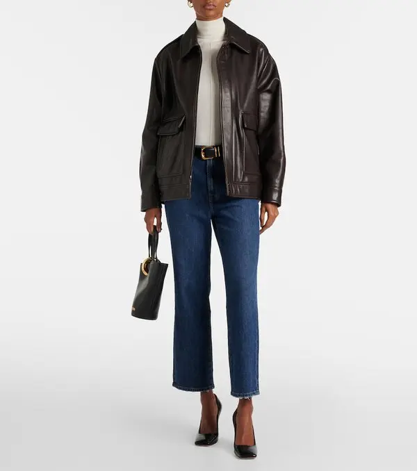 7 For All Mankind High-rise Cropped Straight Jeans