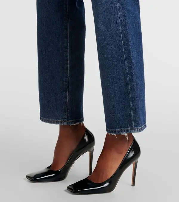 7 For All Mankind High-rise Cropped Straight Jeans