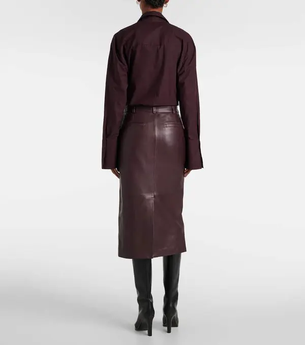 Co Leather Pencil Skirt