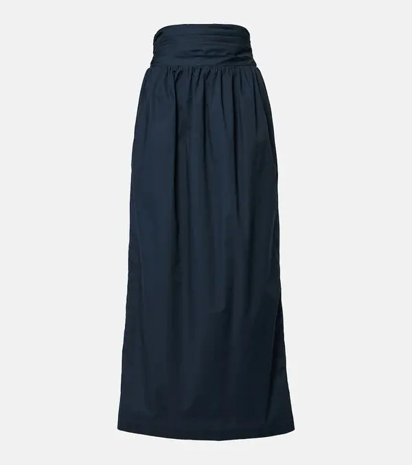 ADRIANA DEGREAS Cotton Maxi Skirt - Blue