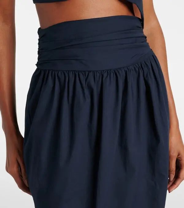 ADRIANA DEGREAS Cotton Maxi Skirt - Blue