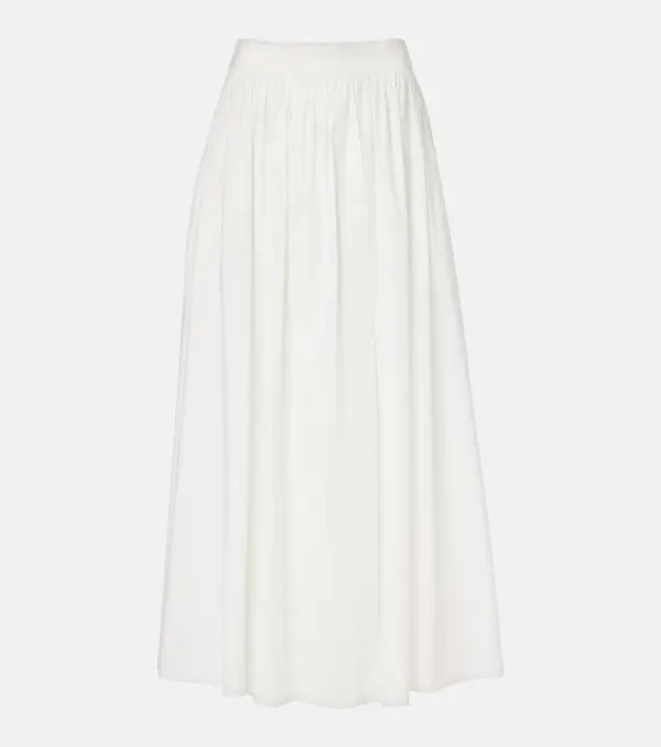 ADRIANA DEGREAS Cotton Maxi Skirt - White