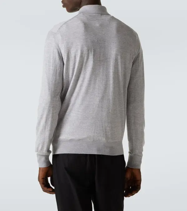 Zegna Wool Polo Shirt - Grey