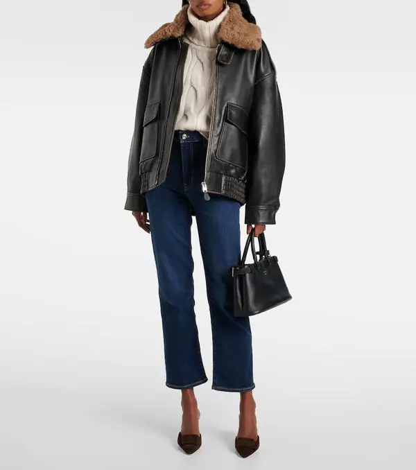 FRAME Le Sleek High-rise Straight Jeans - Blue