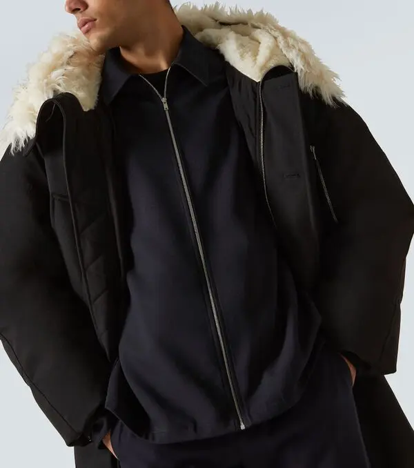 JIL SANDER Faux Fur-trimmed Down Jacket