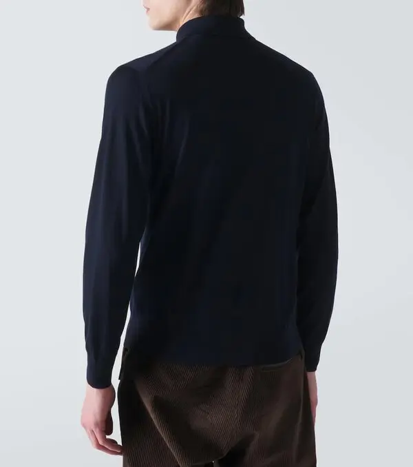Zegna Wool Polo Shirt - Blue