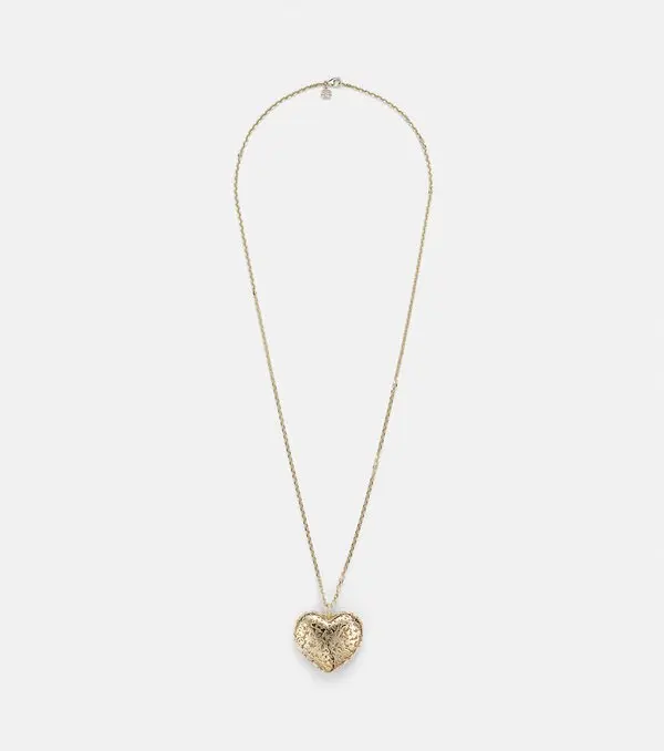 SYDNEY EVAN Puffy Icon Wallpaper Heart Necklace - Gold