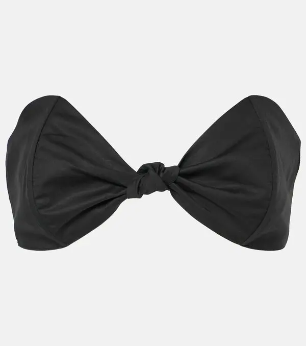 ADRIANA DEGREAS Cotton Bandeau Top - Black