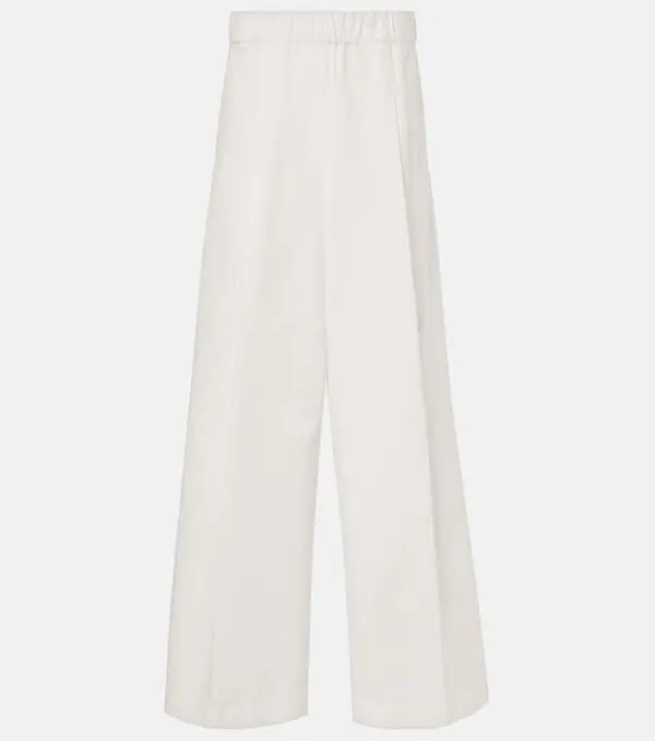 Dries Van Noten High-rise Wide-leg Pants - White
