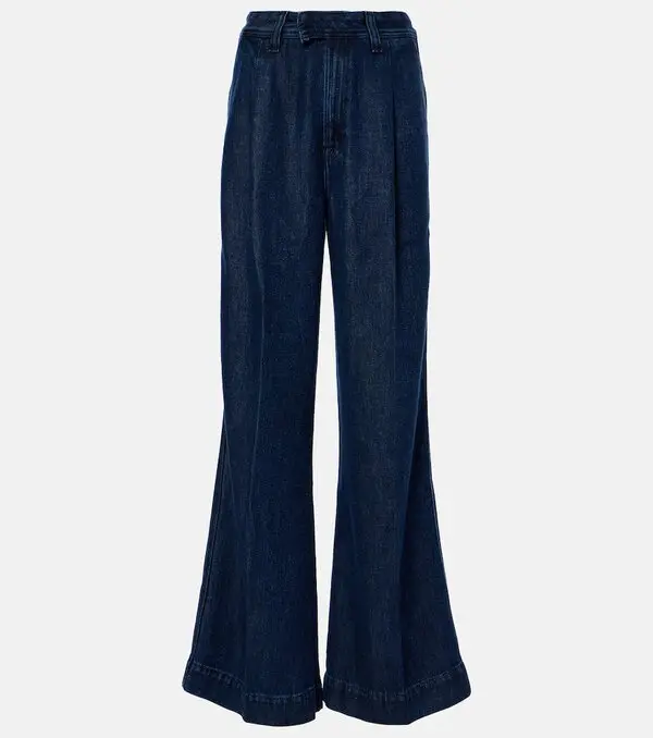 7 For All Mankind High-rise Wide-leg Jeans - Blue