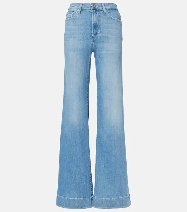 7 For All Mankind High-rise Wide-leg Jeans - Blue