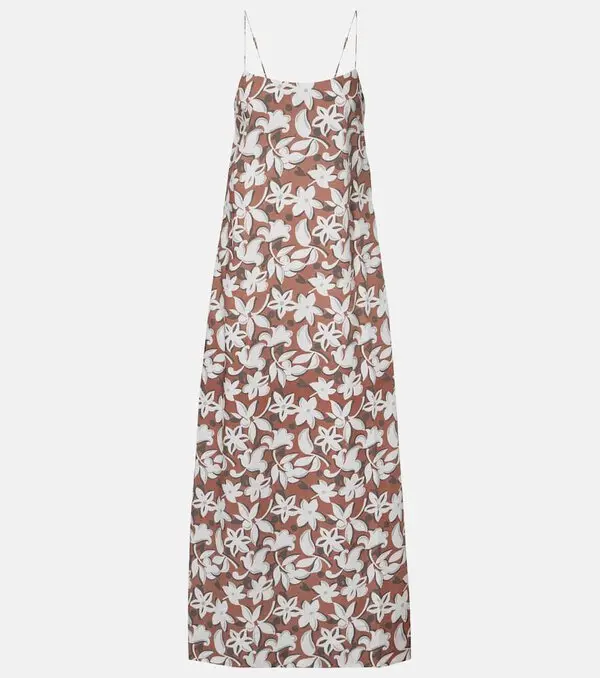 Faithfull The Brand Alskar Floral Maxi Dress - Brown