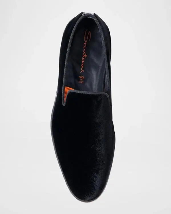 Santoni Apos;s Muad Formal Velvet Loafers