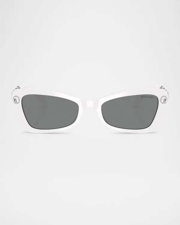 SWAROVSKI Sk6033 Geometric Sunglasses - White