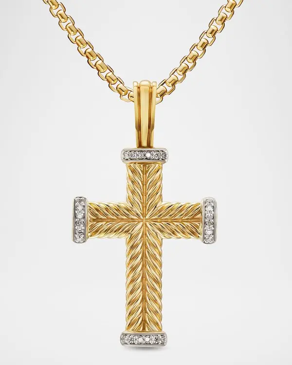 David Yurman Chevron Cross Enhancer With Diamonds - Diamond