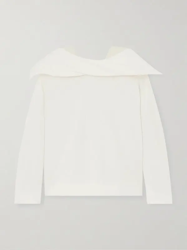 Carven Padded Silk-habotai Blouse