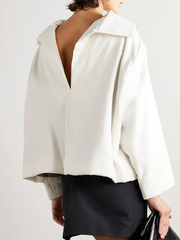 Carven Padded Silk-habotai Blouse