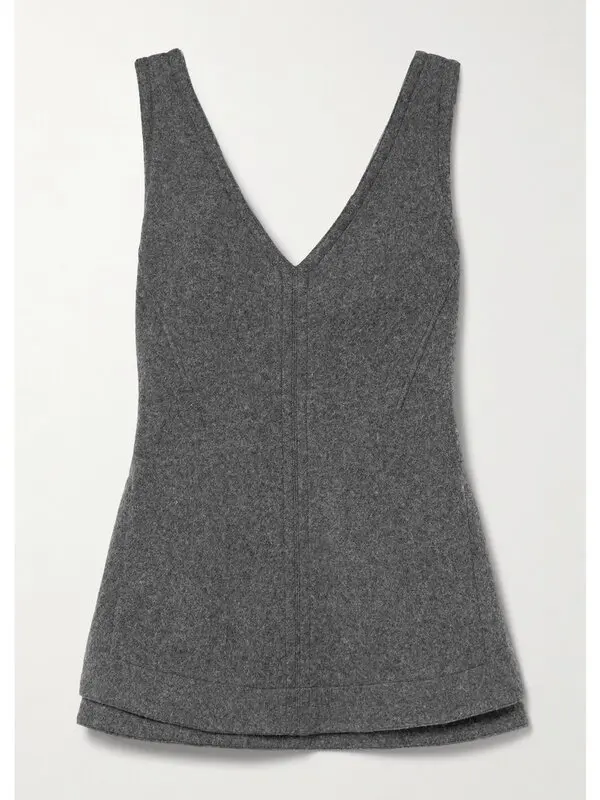 Proenza Schouler Winona Paneled Felt Top - Gray