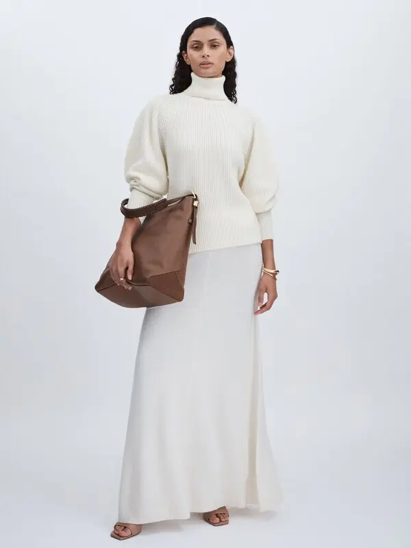 MADELEINE THOMPSON Wool Cashmere Roll Neck Jumper